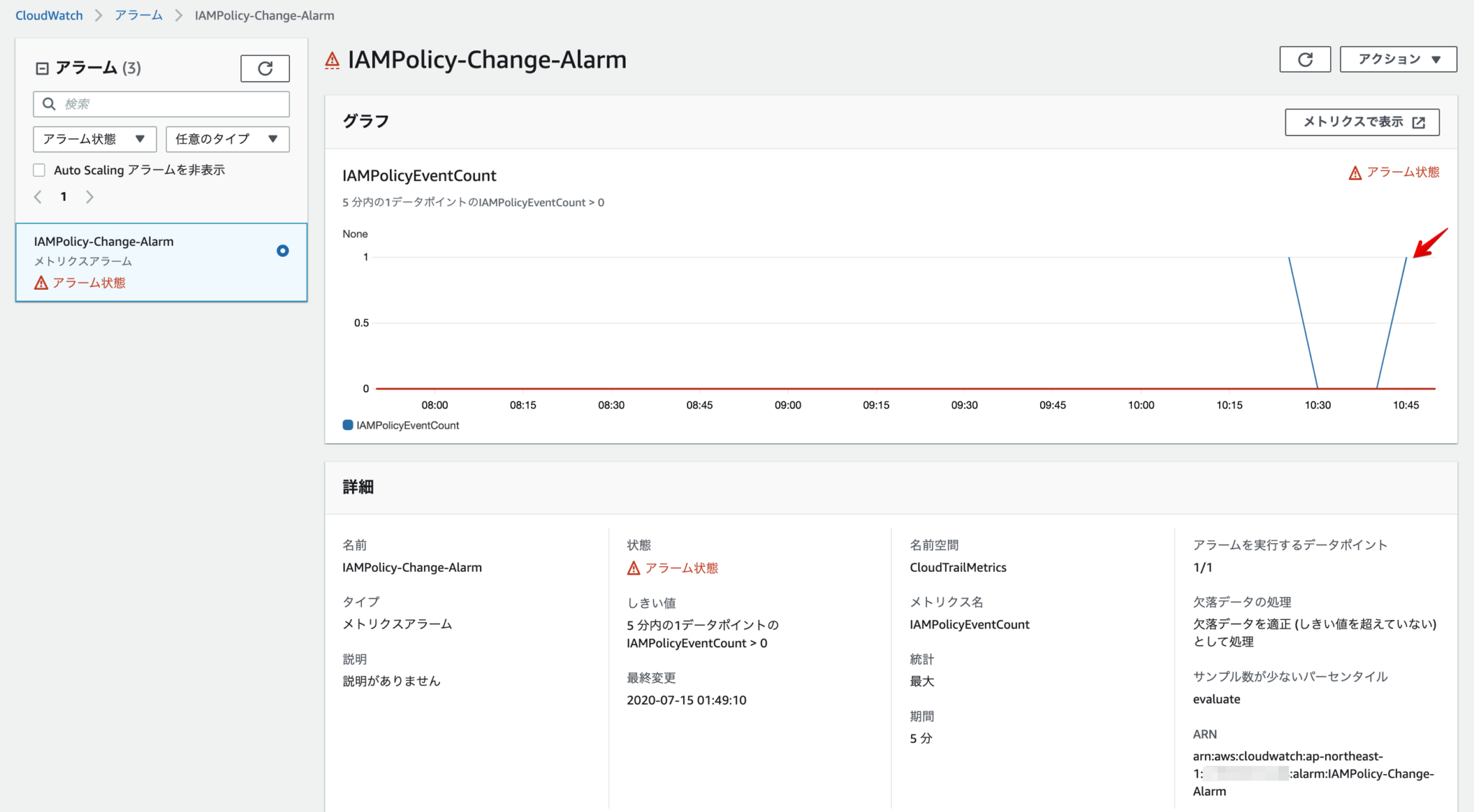 CloudTrailとCloudWatchを使って、IAMポリシーが変更された場合に通知されるようにしてみた | DevelopersIO