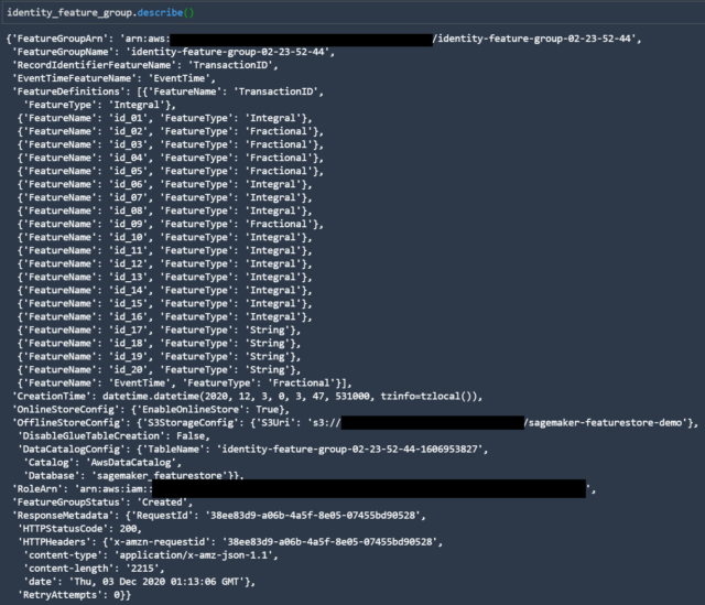 Amazon SageMaker Feature StoreのExampleを実行してみた | DevelopersIO
