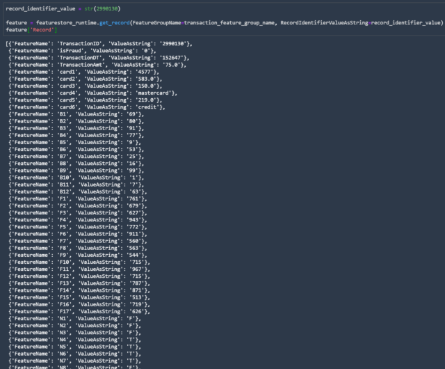 Amazon SageMaker Feature StoreのExampleを実行してみた | DevelopersIO