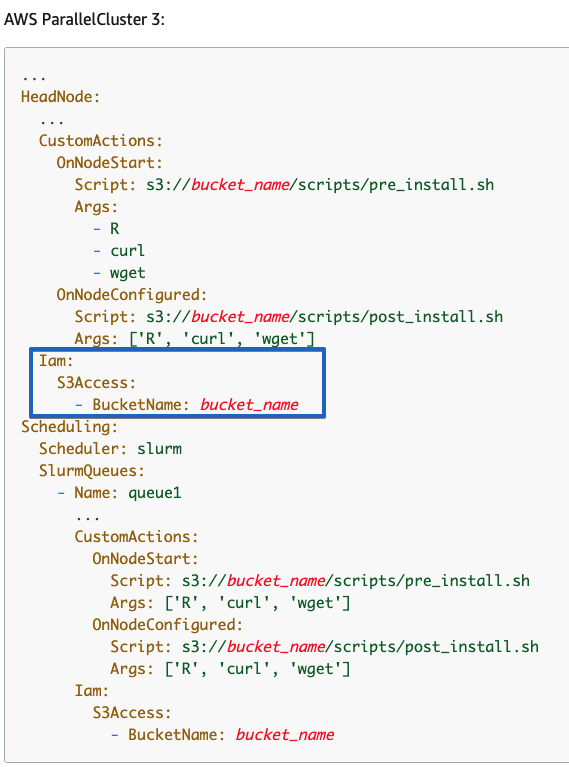 AWS ParallelCluster v3 カスタムブートストラップ用のS3バケット指定方法 | DevelopersIO