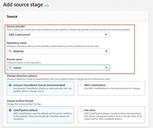 Aws Cliでcodecommitを使用してgitリポジトリを作成し、codepipelineを使用してcodecommitリポジトリの