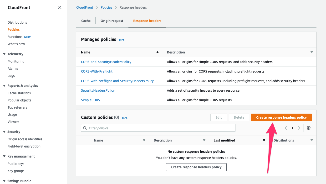 [UPDATE] Amazon CloudFrontでResponse headers policiesがサポートされました！ | DevelopersIO