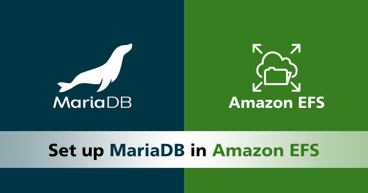 การตั้งค่า MySQL (MariaDB) ใน EFS | DevelopersIO