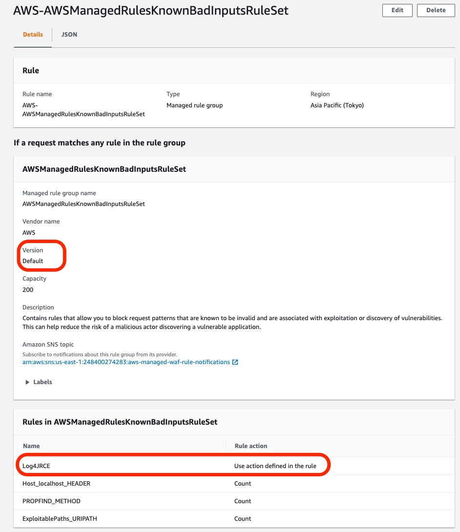 Log4jの脆弱性対策としてAWS WAFのマネージドルールに「Log4JRCE」が追加されました | DevelopersIO
