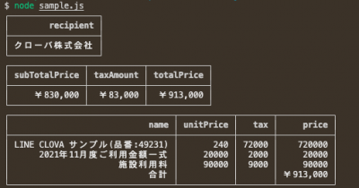 CLOVA OCRのInvoice OCR APIを使った請求書の読み取りを試す | DevelopersIO