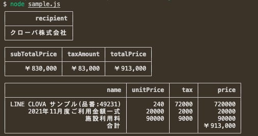 CLOVA OCRのInvoice OCR APIを使った請求書の読み取りを試す | DevelopersIO