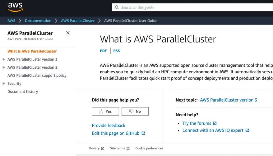 AWS ParallelCluster 過去のバージョンのユーザーガイドの参照方法 | DevelopersIO
