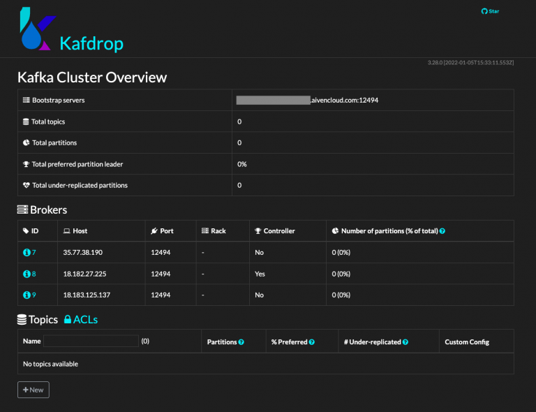Kafka 用クライアントの Kafdrop で Aiven for Apache Kafka に接続する | DevelopersIO