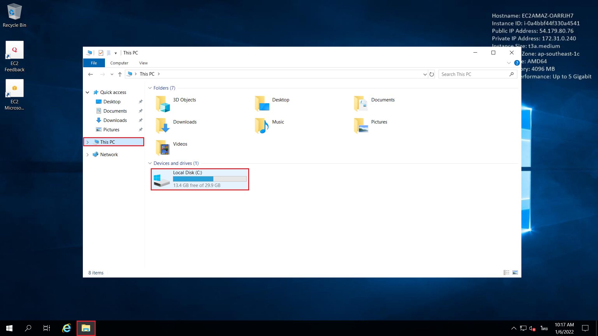 วิธีการเพิ่ม Local Disk ด้วย Elastic Block Store (EBS) สำหรับ Windows Server 2019 บน EC2 ...