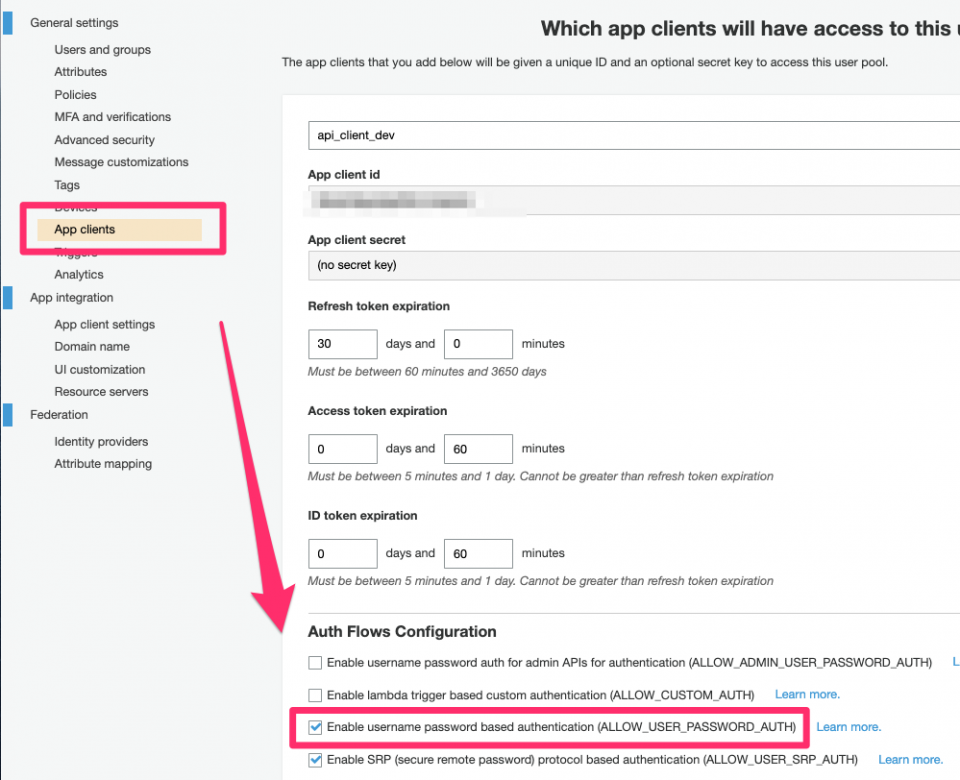 オーソライザーにcognitoユーザープールを使用したamazon Api Gatewayにcurlで認証を突破する Developersio