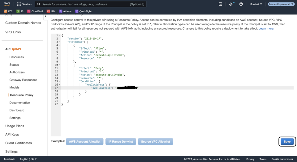 Allowing access to AWS API gateway via whitelist or an IP address. | DevelopersIO