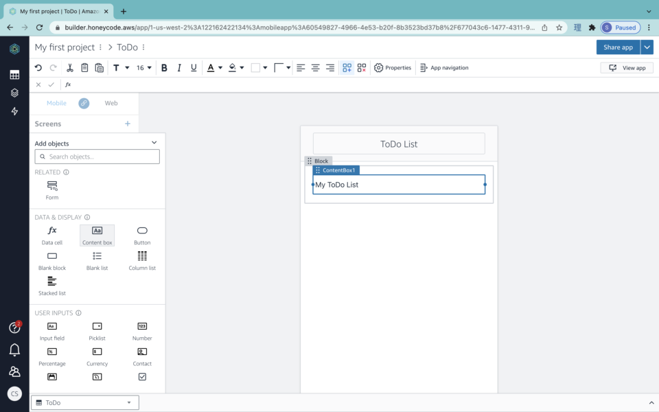 Make a simple ToDo application with AWS Honeycode | DevelopersIO