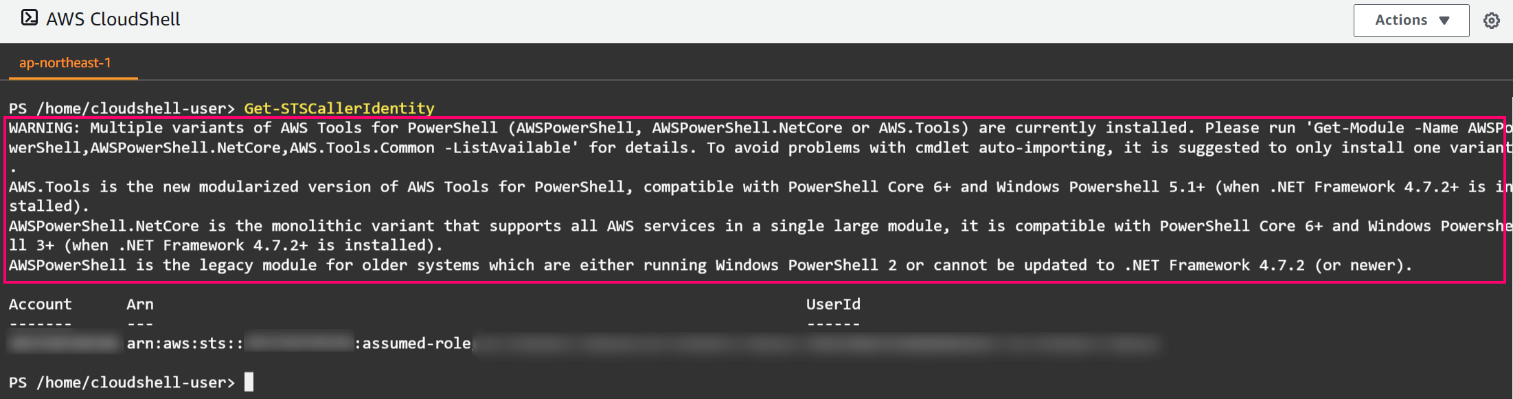 AWS CloudShellのPowerShell環境にデフォルトインストールされた AWSPowerShell.NetCore を削除する方法 | DevelopersIO