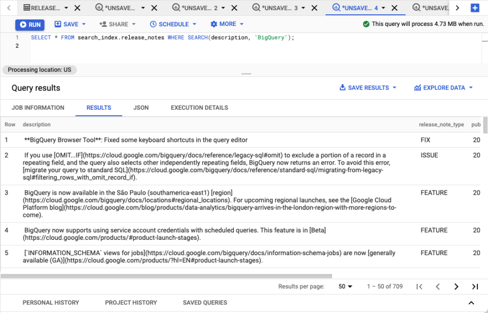 [アップデート] BigQuery で search index (Preview) が利用可能になりテキストや半構造データを効率的に検索可能 ...