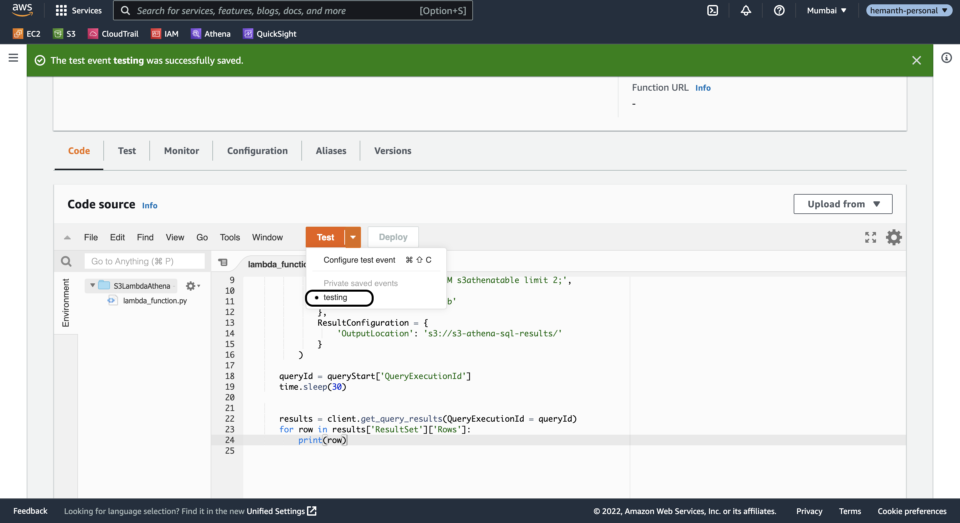 Querying AWS Athena using a Lambda Function | DevelopersIO Querying AWS Athena using a Lambda Function | DevelopersIO