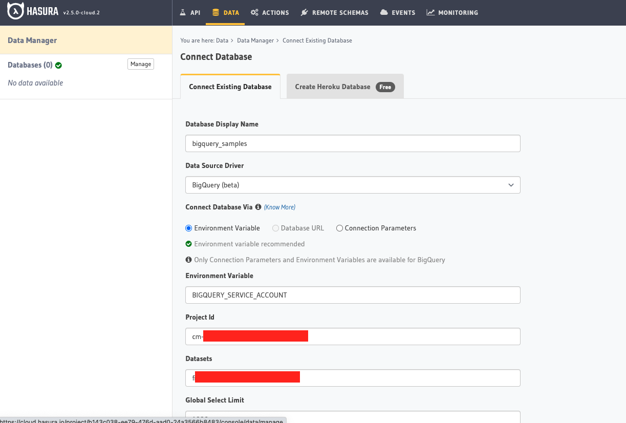 Hasura(cloud)のGraphQLエンジンからBigQueryを繋いで参照してみる | DevelopersIO