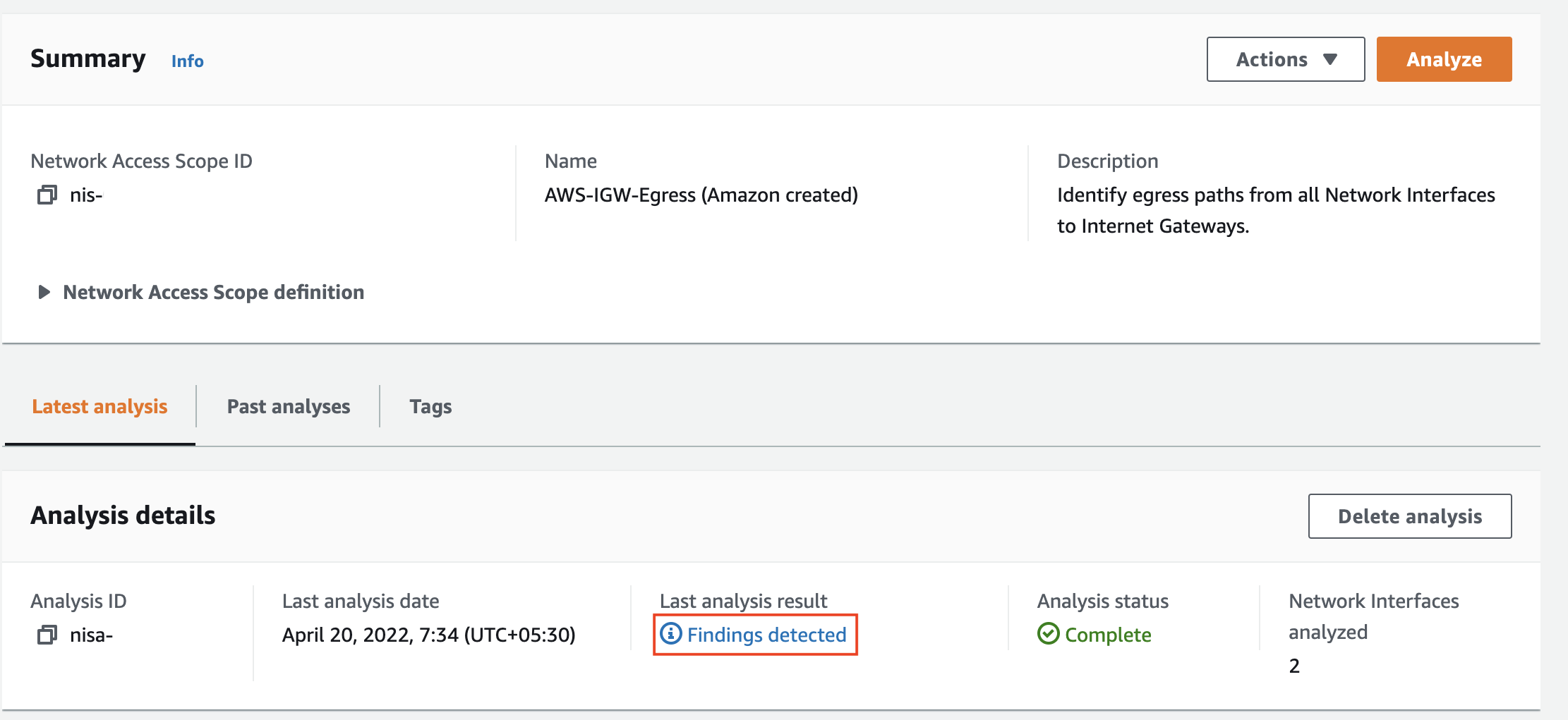 AWS CLIとコンソールでVPC Network Access Analyzerをしてみた。 | DevelopersIO
