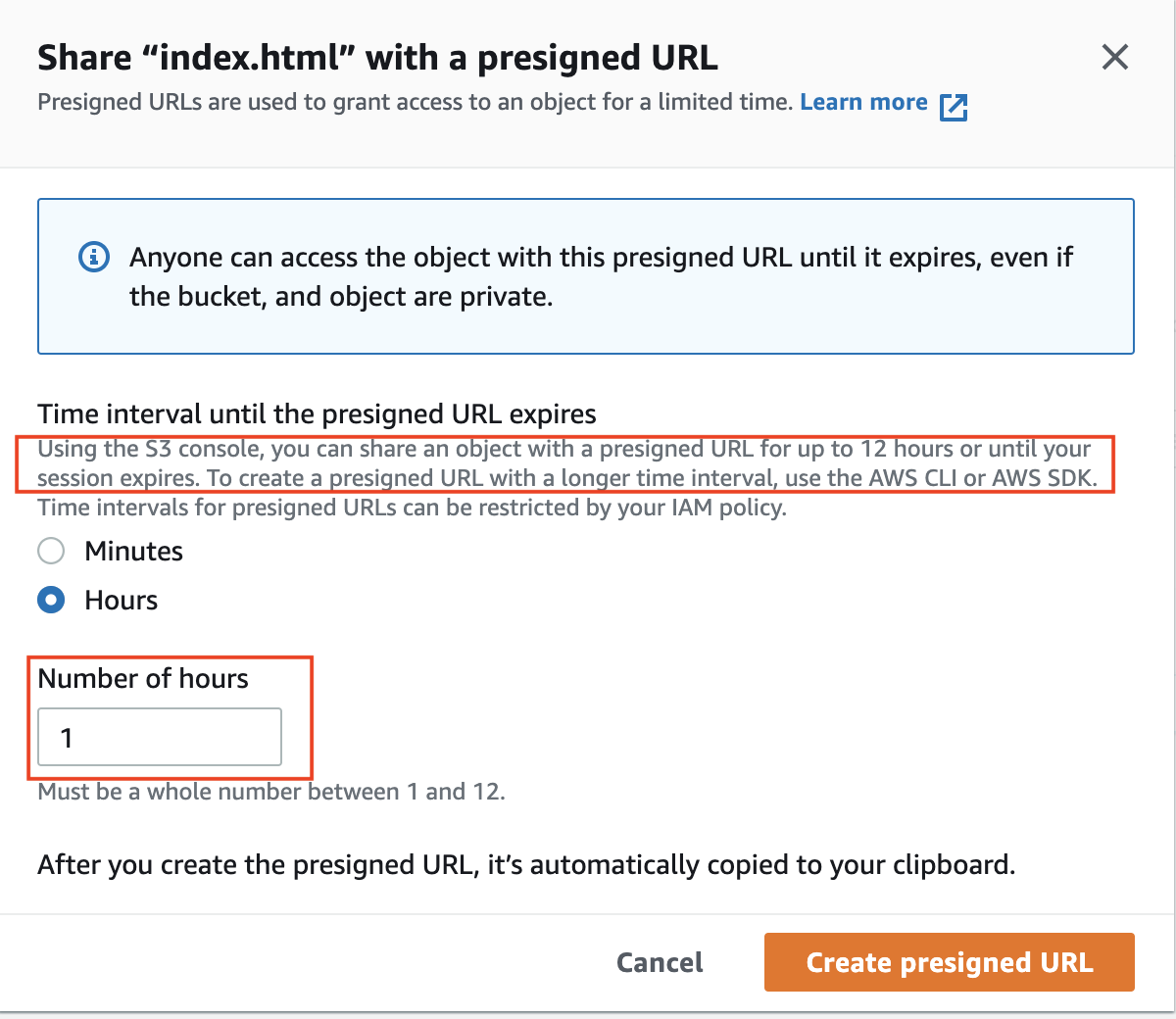 AWS CLI とコンソールを使用してpresigned URLs生成してみた。 | DevelopersIO