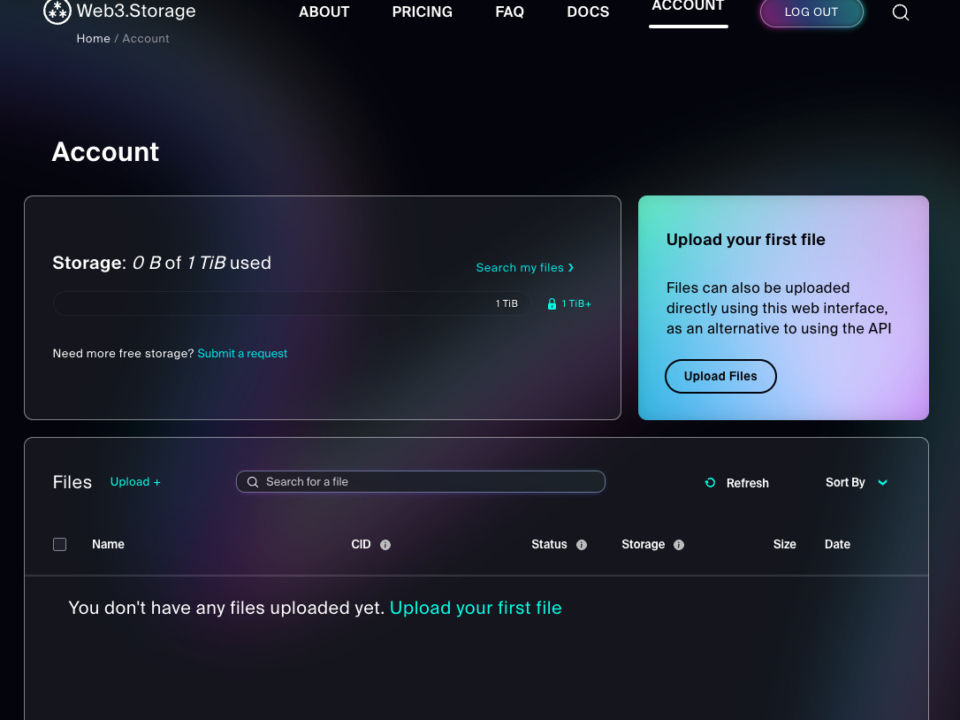 分散型ストレージサービスのWeb3.Storageのクイックスタートを実施してファイルを保存してみる | DevelopersIO