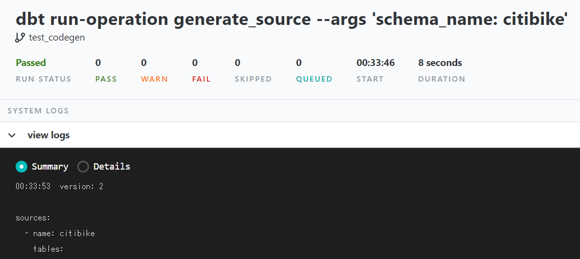 dbtでmodelやsourceのベースとなるコードを自動で生成してくれるpackage「codegen」を試してみた #dbt | DevelopersIO
