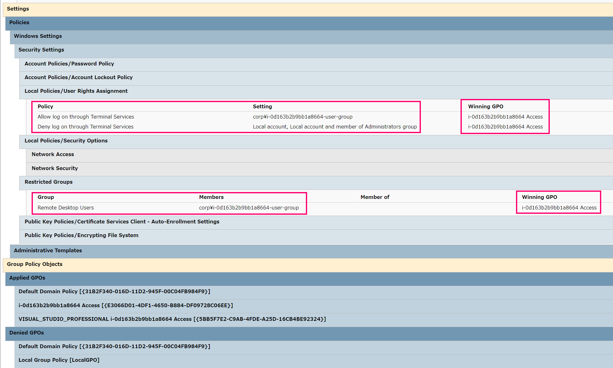 Visual Studio入りEC2環境に設定されるグループポリシーを調べてみた | DevelopersIO