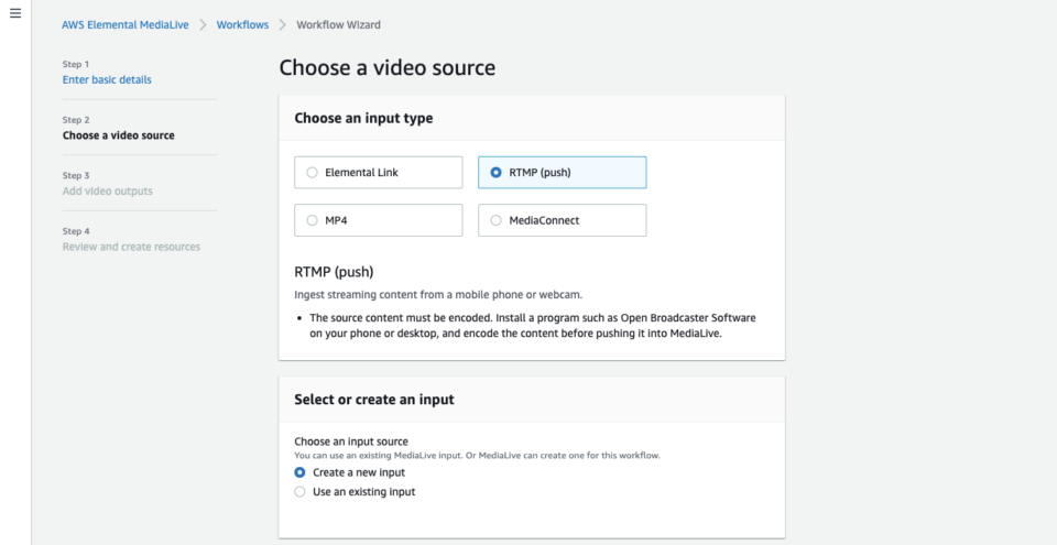 AWS Elemental MediaLiveのRTMP pull inputを使ってみた | DevelopersIO